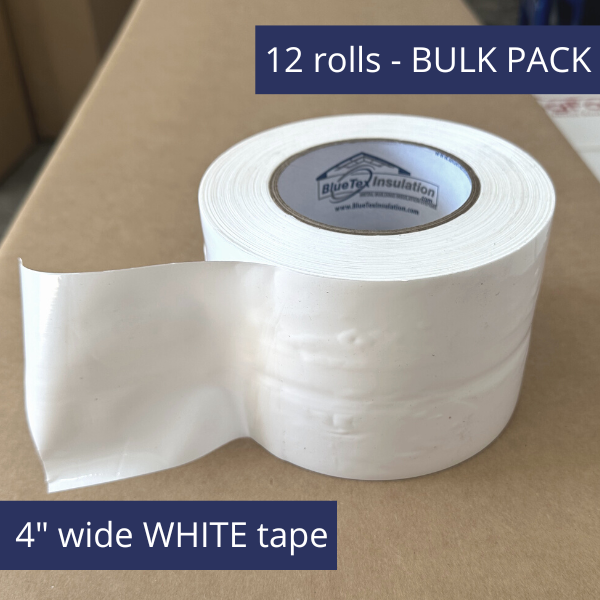 4" White Vapor Barrier Multi-Use Tape – BlueTex Insulation