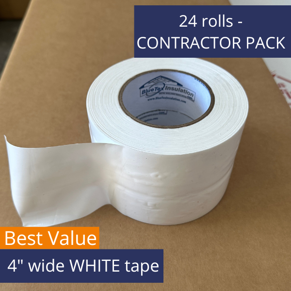4" White Vapor Barrier Multi-Use Tape – BlueTex Insulation