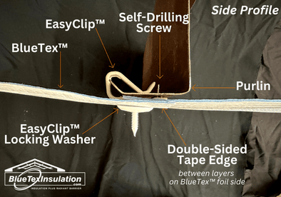 EasyClip™ Purlin Insulation Clip Hangers – BlueTex Insulation